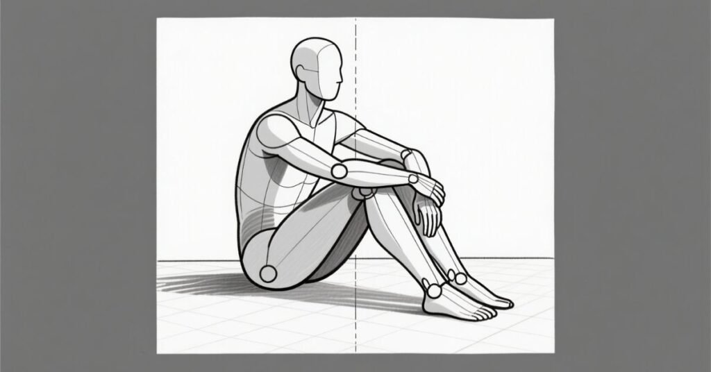 Simple Sitting Pose Reference for Art Students - https ...